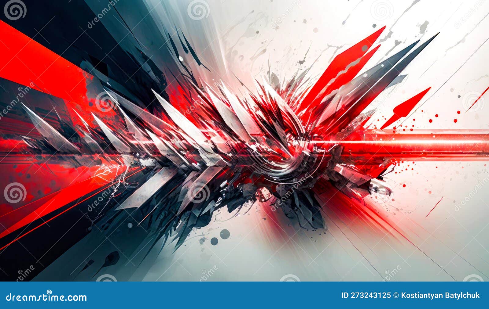 Red Black and White Abstract Background. Generative AI Stock ...