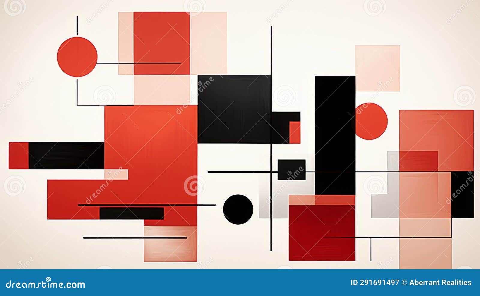 A Red Black and White Abstract Painting Stock Illustration ...