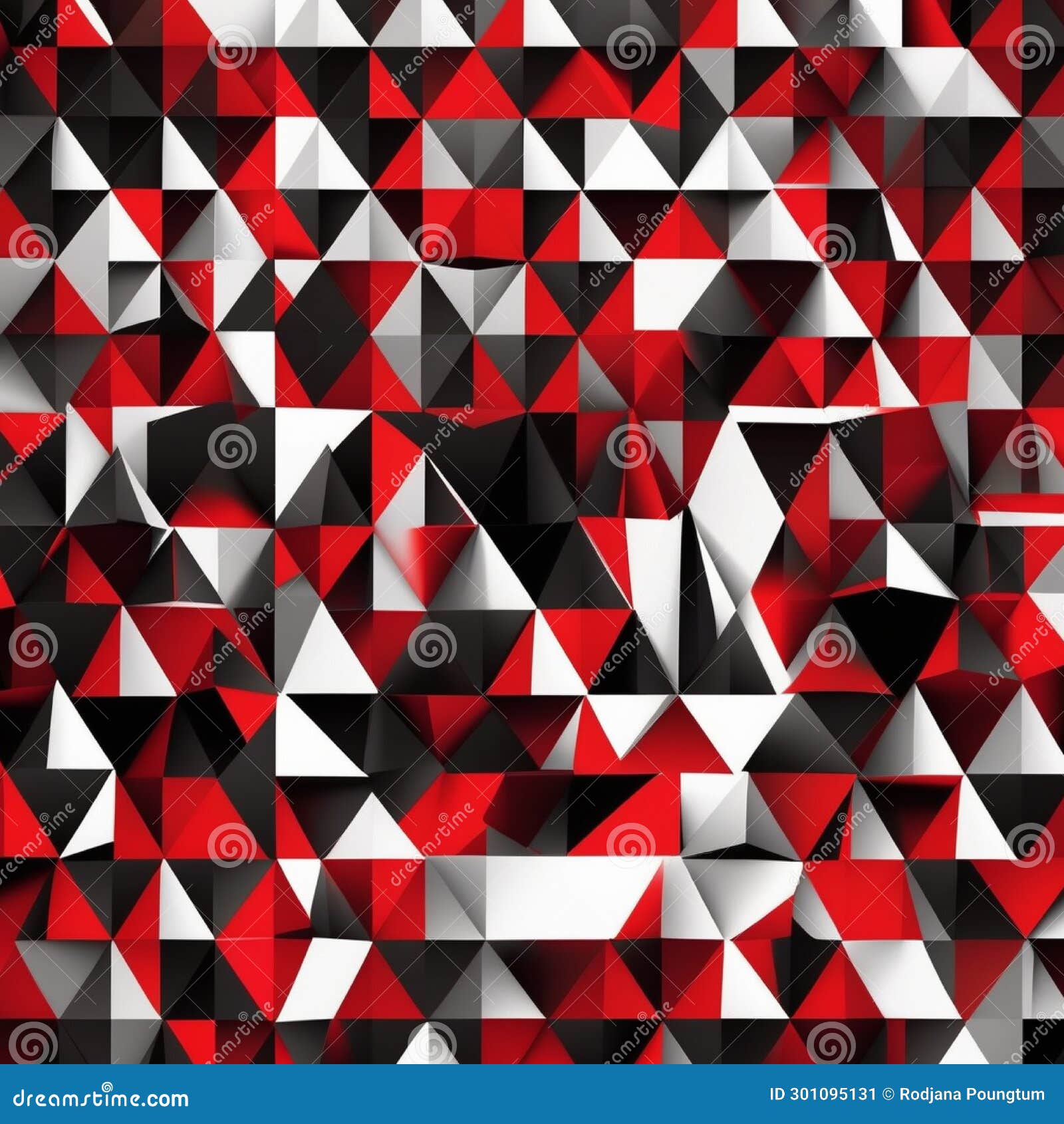 Red Black and White Background with Abstract Triangle Pattern Stock ...
