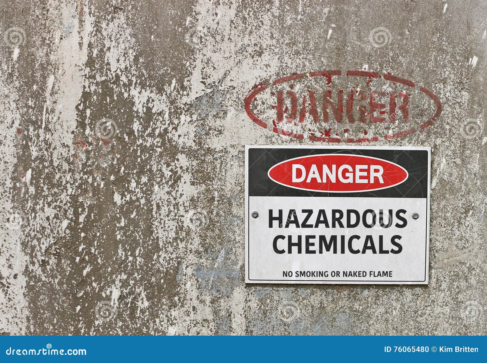Red, Black and White Danger, Hazardous Chemicals Warning Sign Stock ...