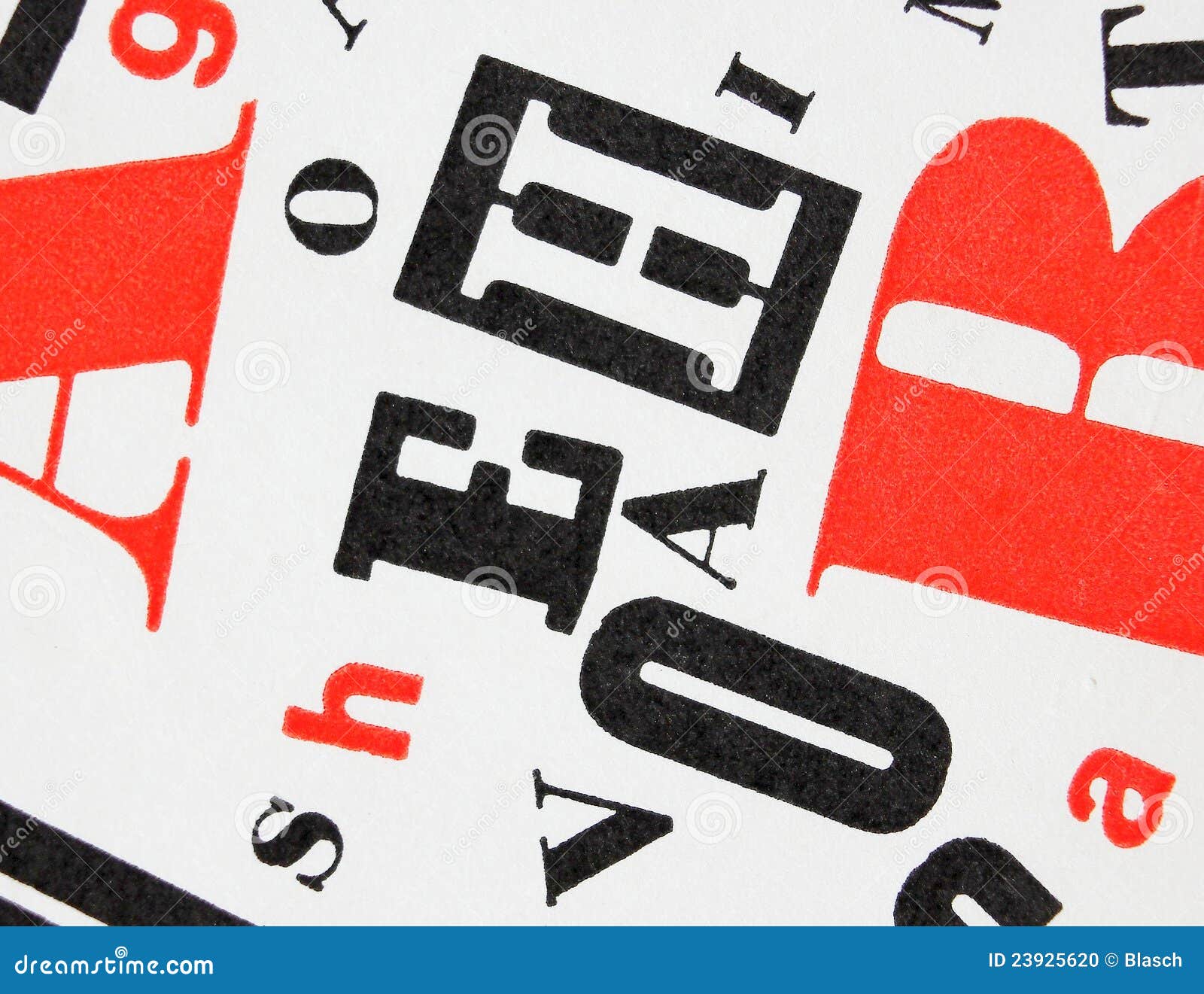 Red-black-white Letters Mixture Stock Photo - Image of character ...