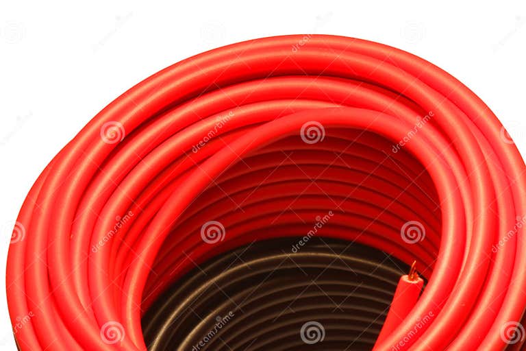 Red and black wire stock image. Image of parts, volts - 10686019