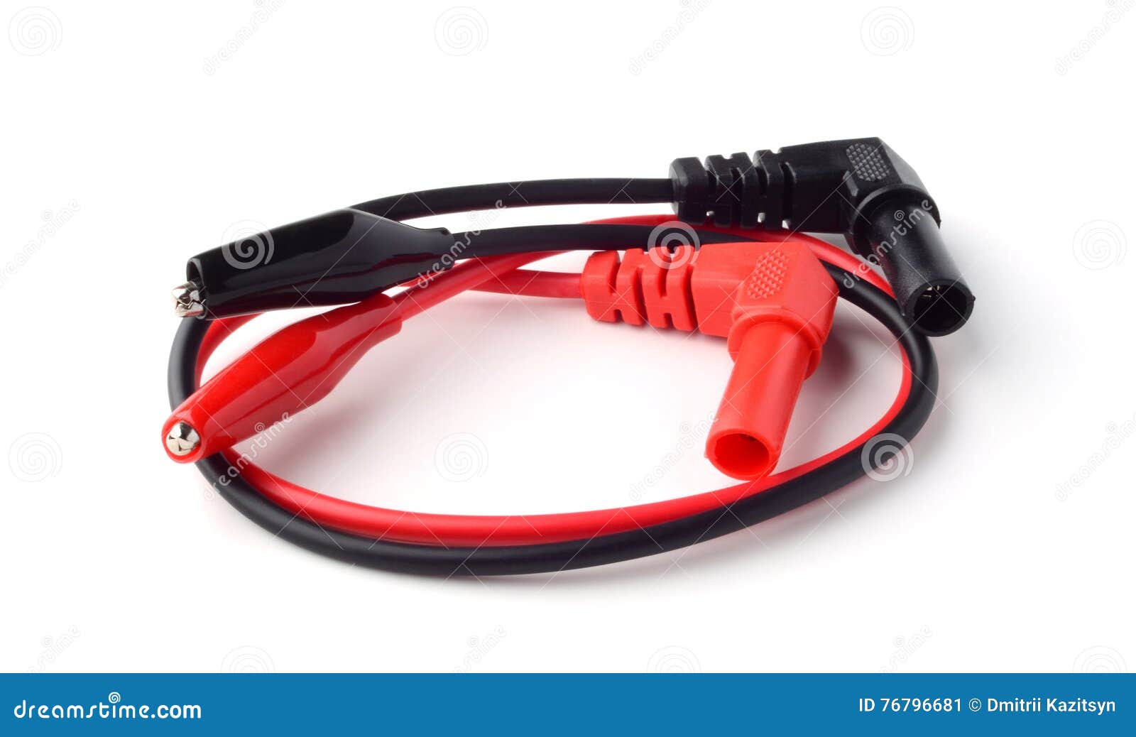 Red And Black Wires -+ Of Old Voltmeter For Testing Voltage On ...