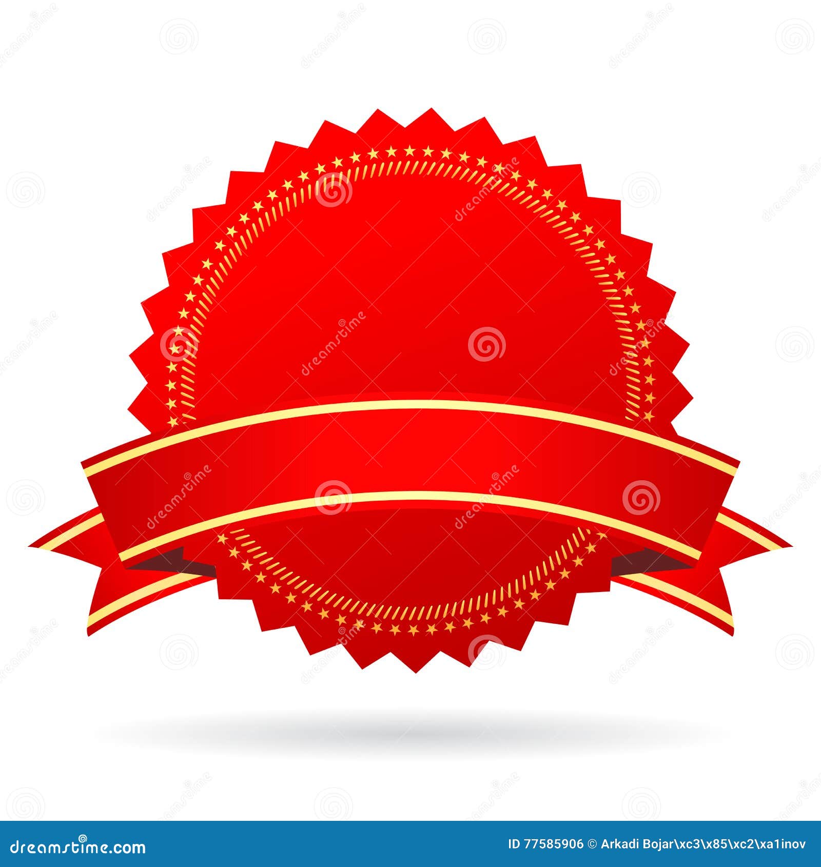 Red blank award icon stock vector. Illustration of element - 77585906