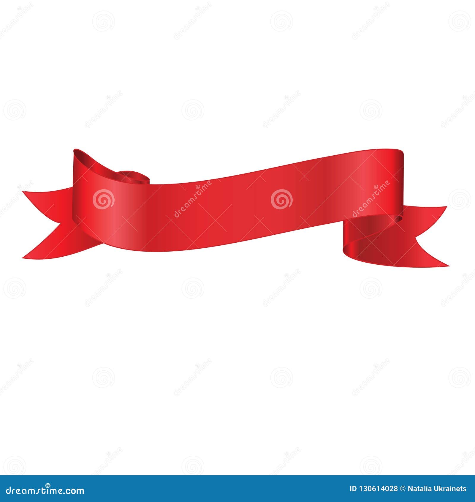 Red blank banner stock vector. Illustration of greeting - 130614028