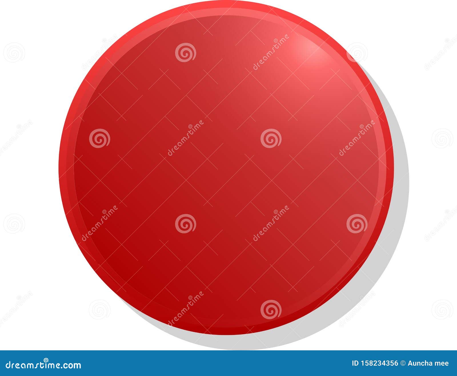 Red Blank Button Icon on White Background. Illustration Design Stock ...