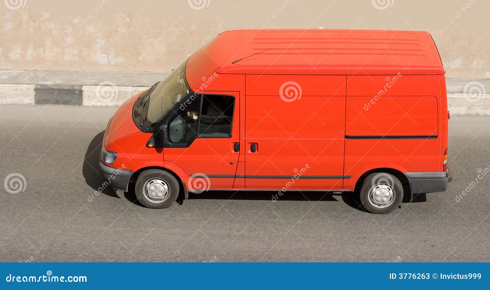 Red Blank Delivery Van of My Stock Image - Image of isolate, industrial ...
