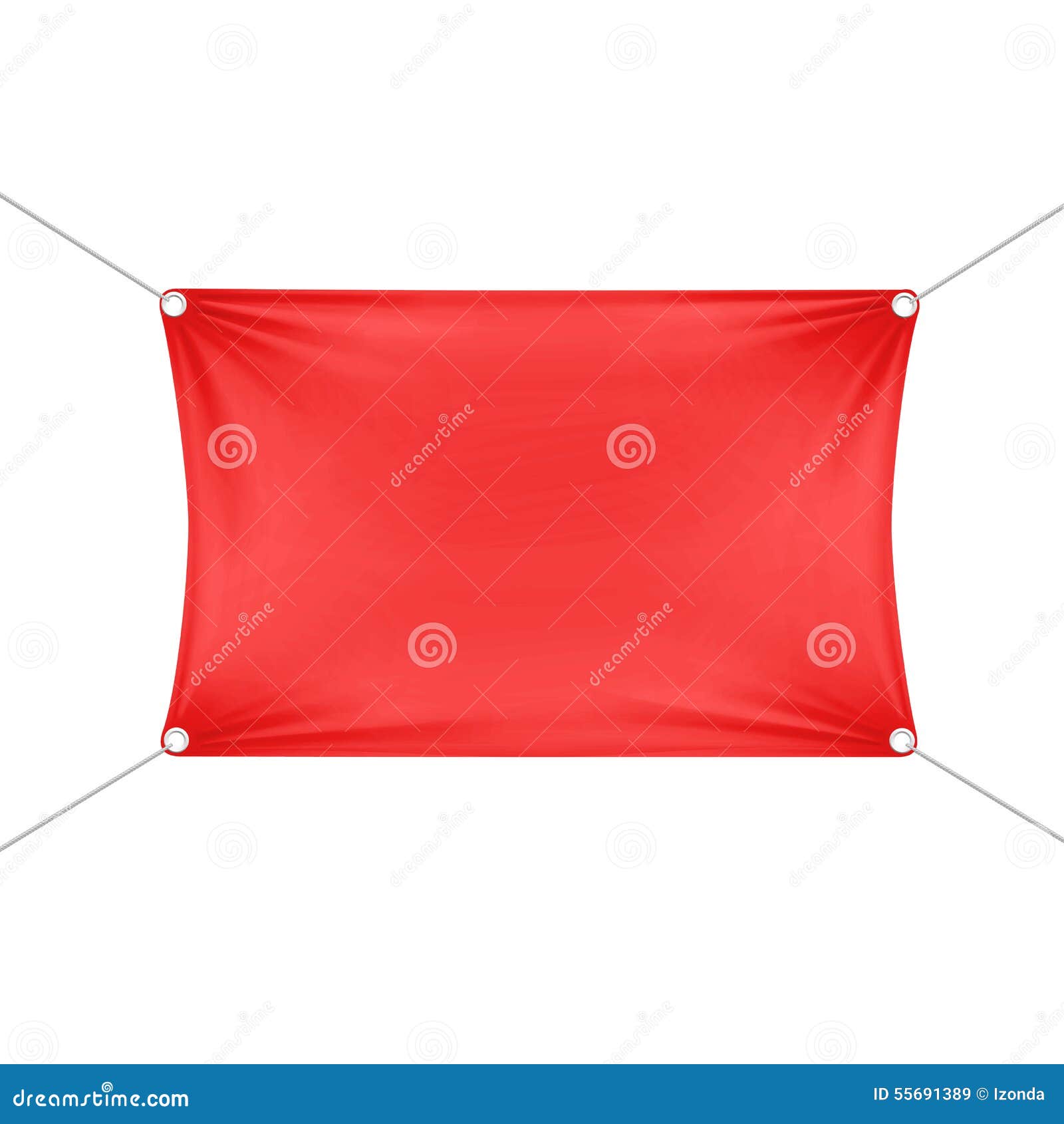 Red Blank Empty Horizontal Rectangular Banner Stock Vector ...