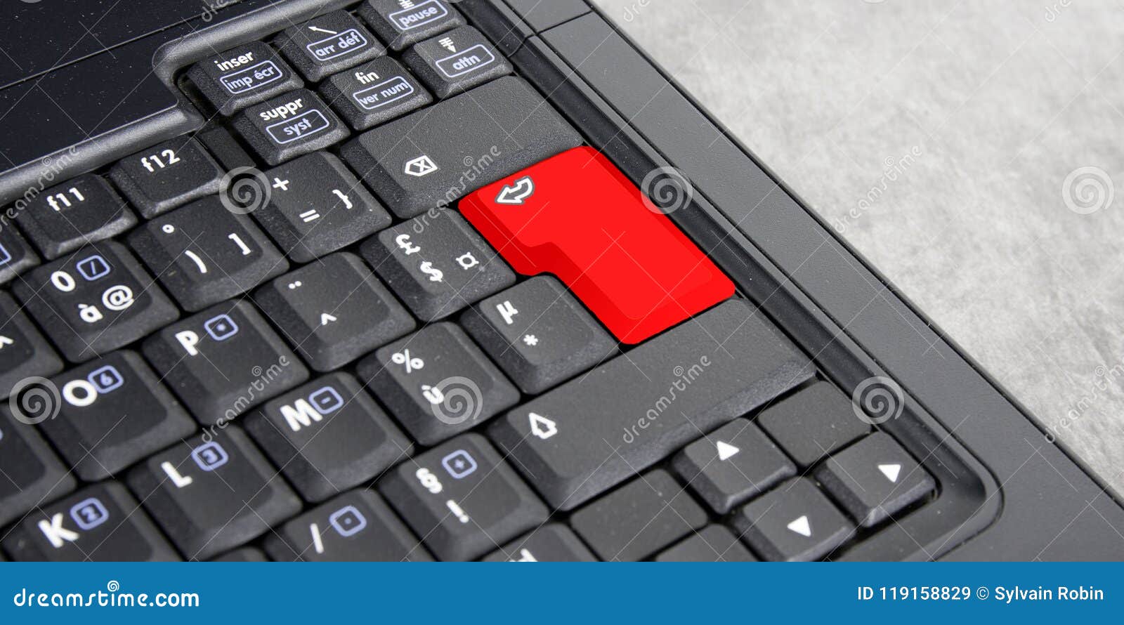 Red Blank Enter Button on the Keyboard Stock Image - Image of black ...