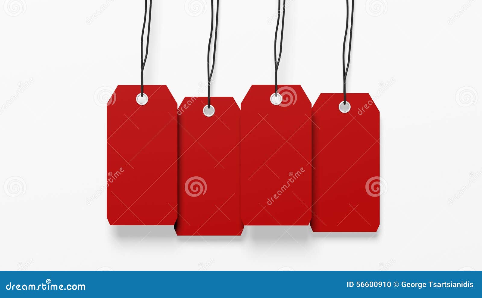 Red blank hanging tags stock illustration. Illustration of frame - 56600910