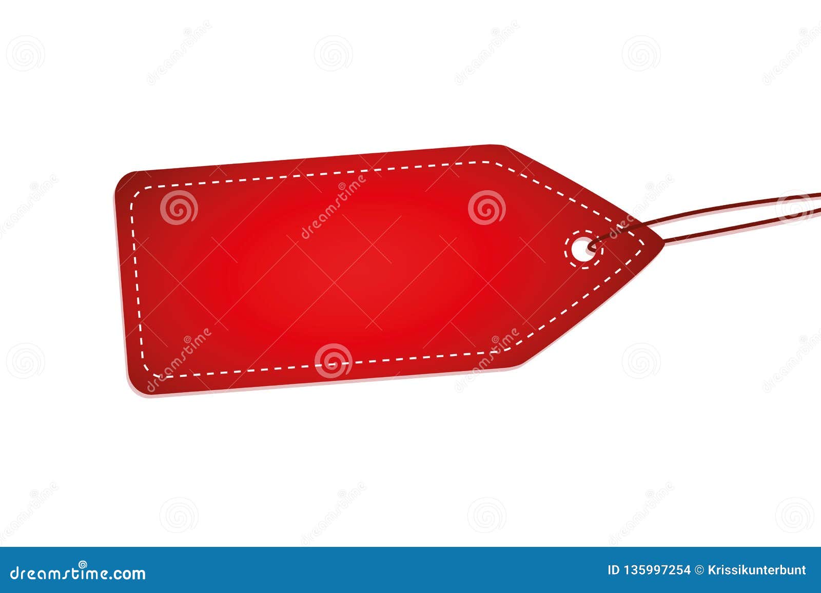 Red Blank Label Isolated on White Background Stock Vector ...