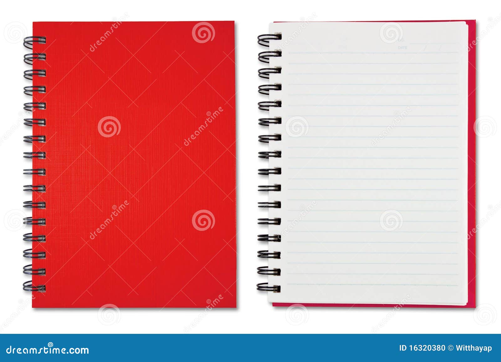 Red Blank Note Book stock photo. Image of notebook, letter - 16320380
