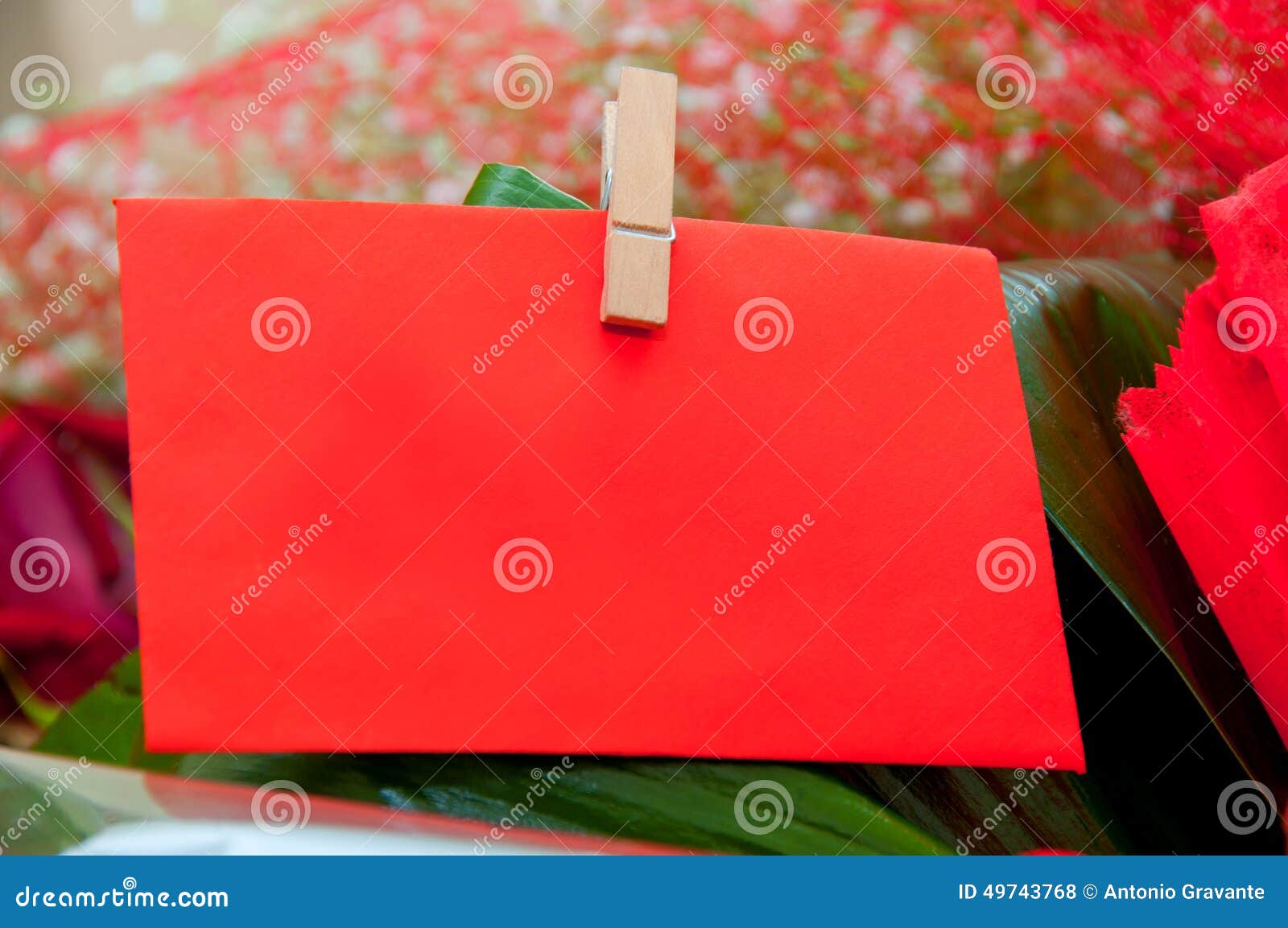 Red blank note for text stock photo. Image of envelope - 49743768