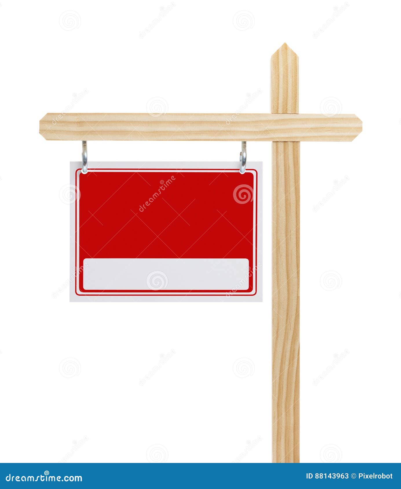 Red Blank Real Estate Sign stock image. Image of lawn - 88143963