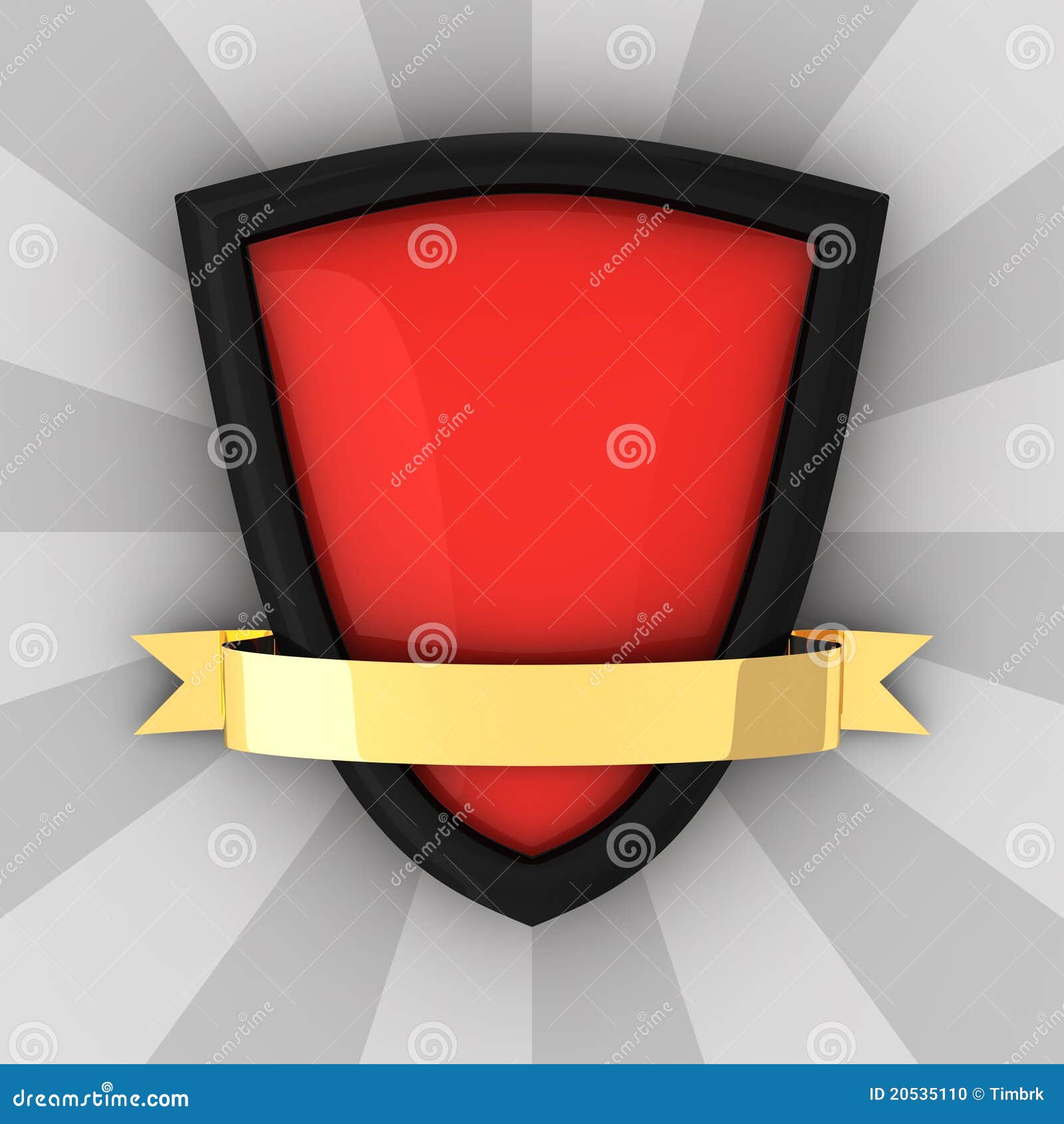 Red blank shield stock illustration. Illustration of render - 20535110
