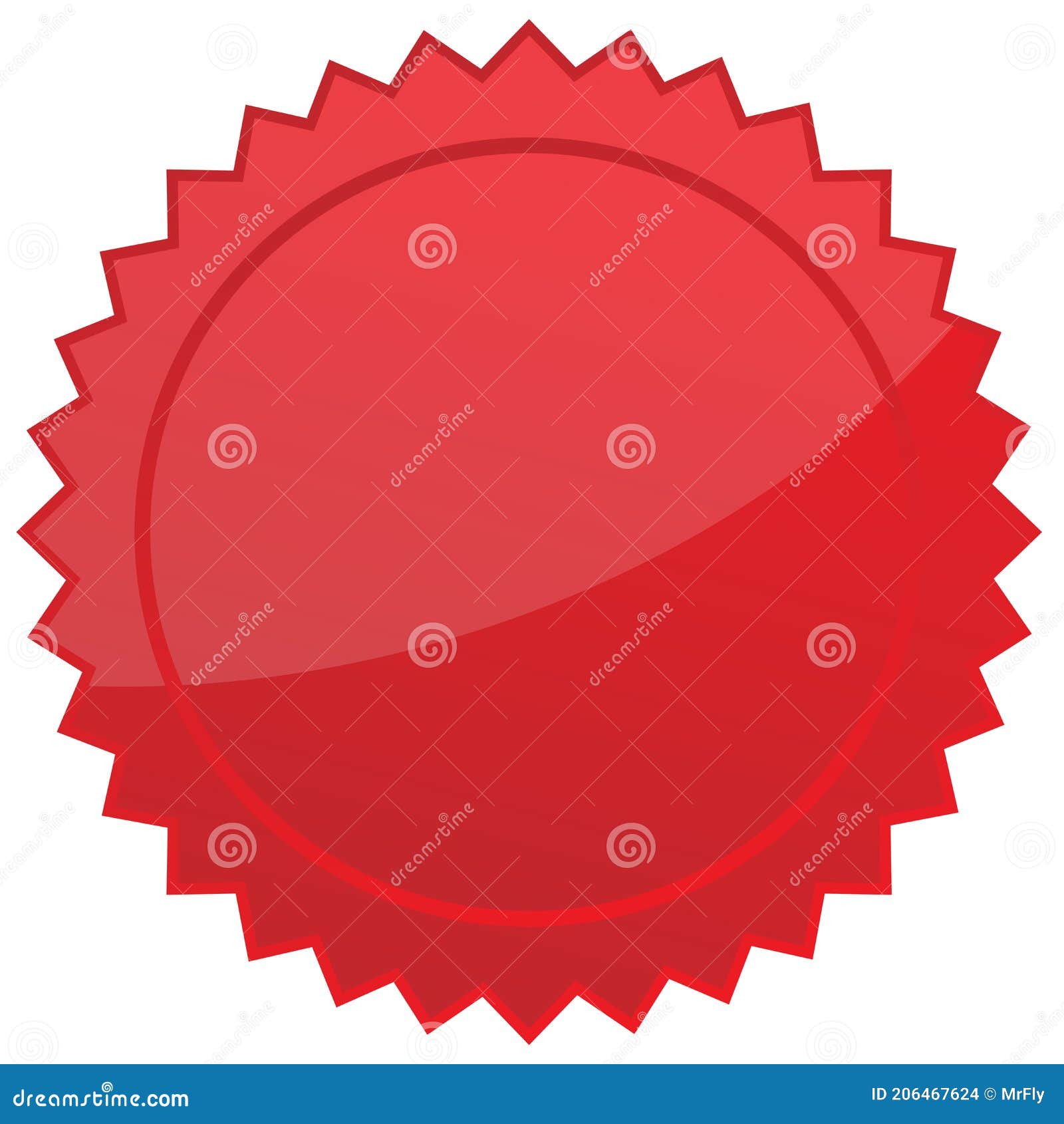 Red Blank Stamp, Sticker Template Vector Illustration Stock Vector ...