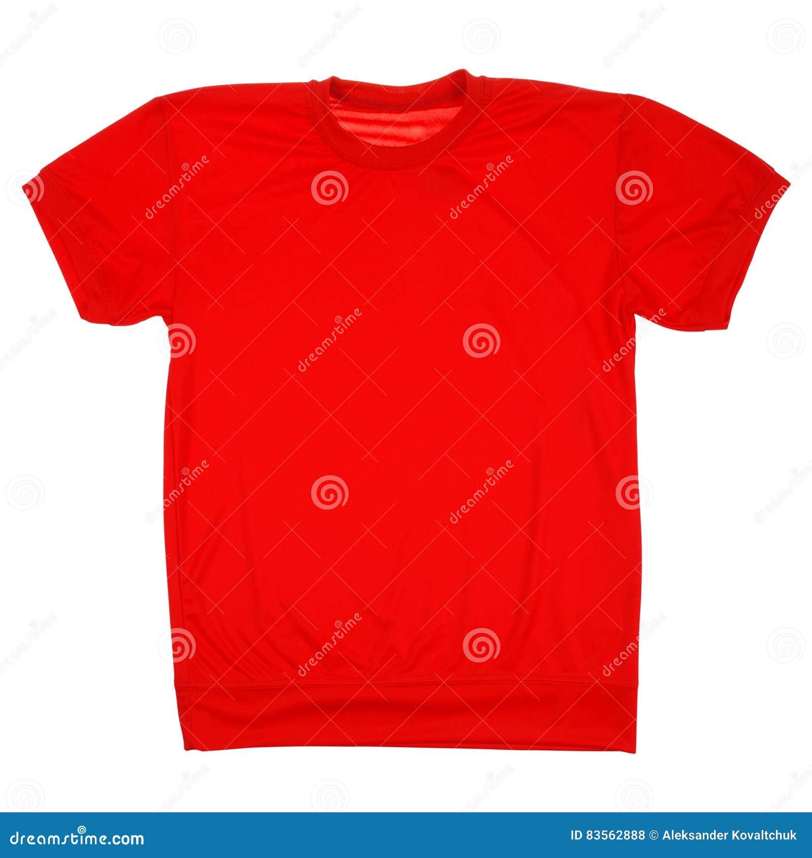 Red Blank T-shirt Clipping Path Stock Photo - Image of cotton, paths ...