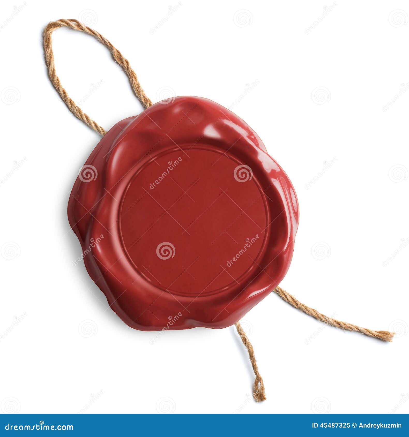 Red Blank Wax Seal Or Signet Stock Photo - Image: 45487325