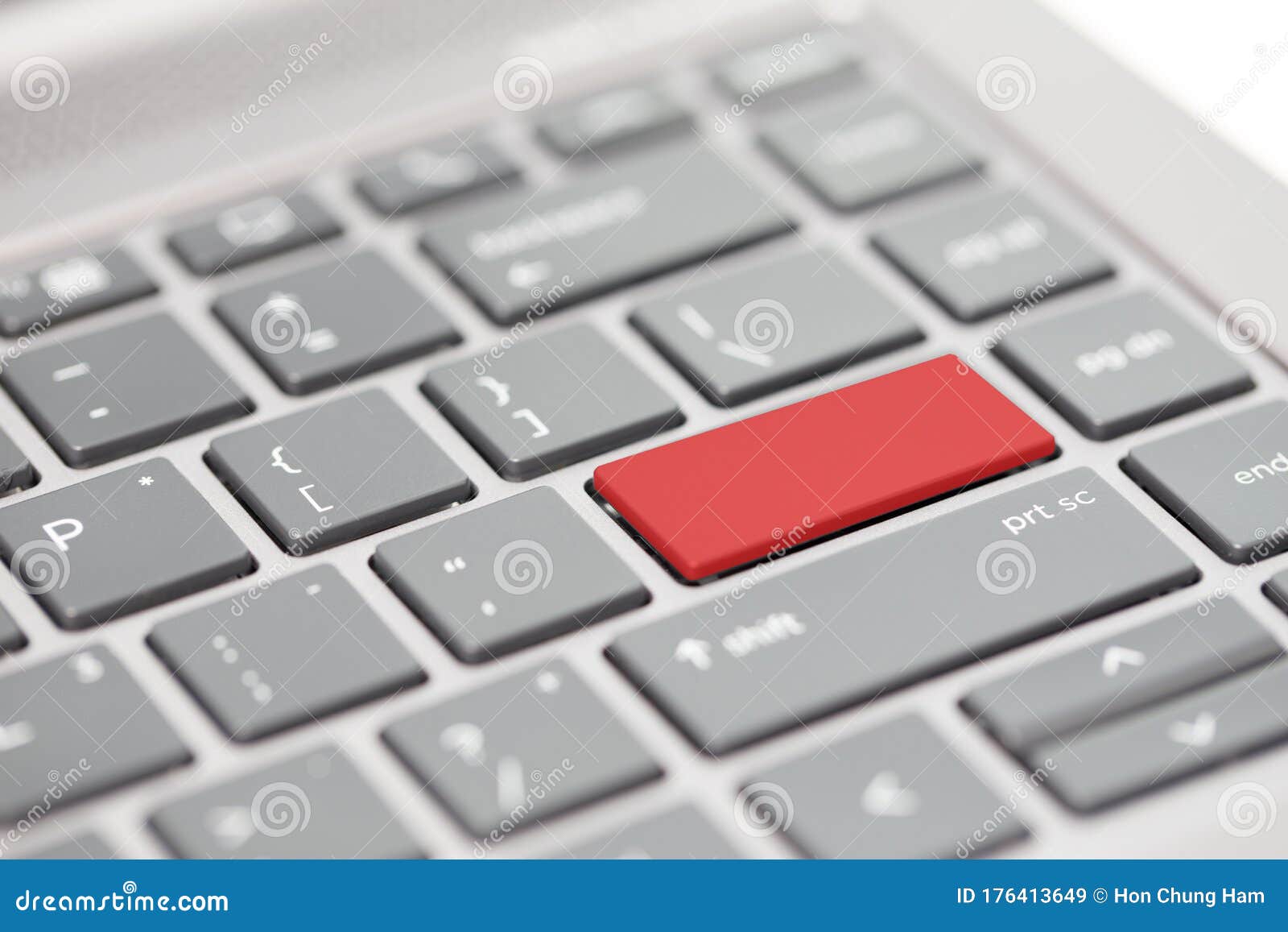 Red Blank White Enter Key on Keyboard Background Visual for Word ...