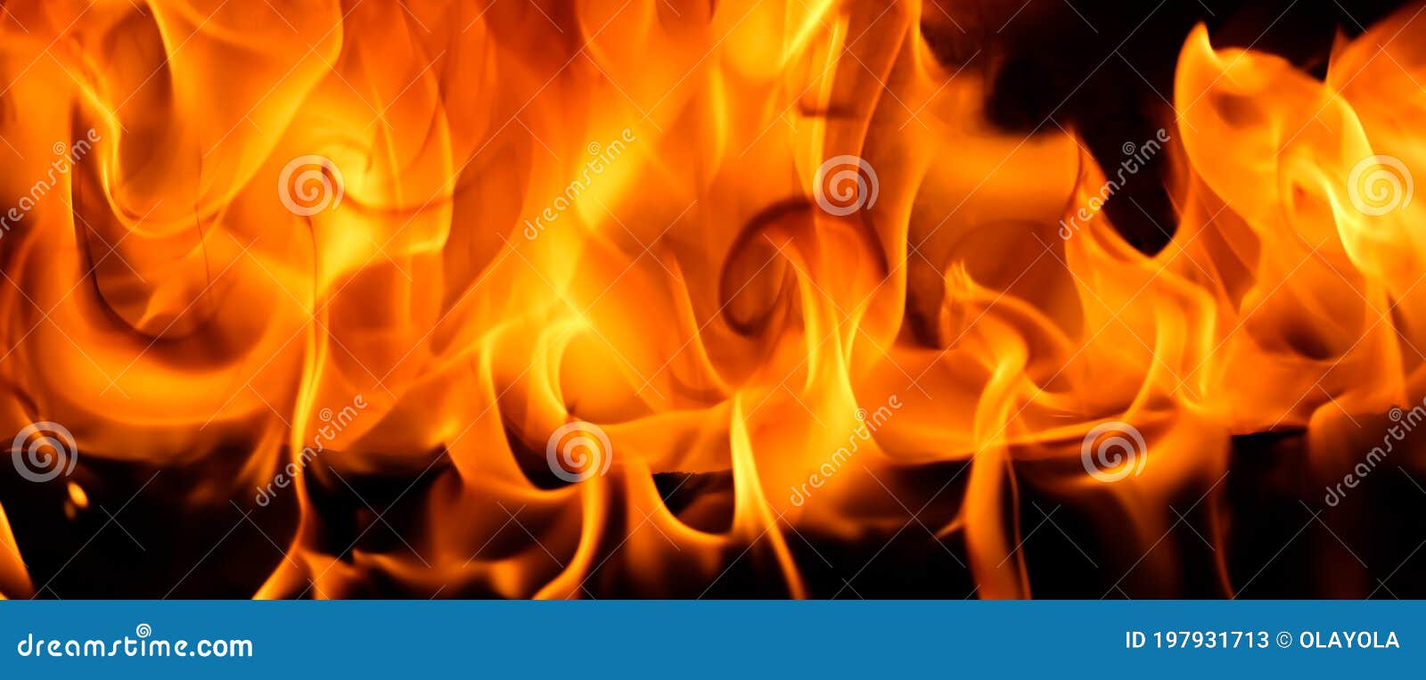 Red Blaze Fire Flame on a Black Background Stock Image - Image of fuel ...