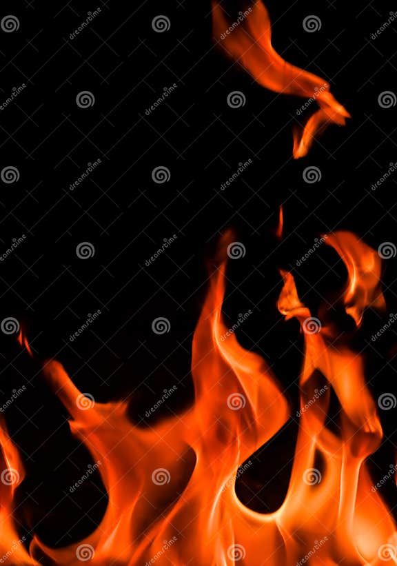 Red Blaze Fire Flame on a Black Background Stock Photo - Image of flame ...