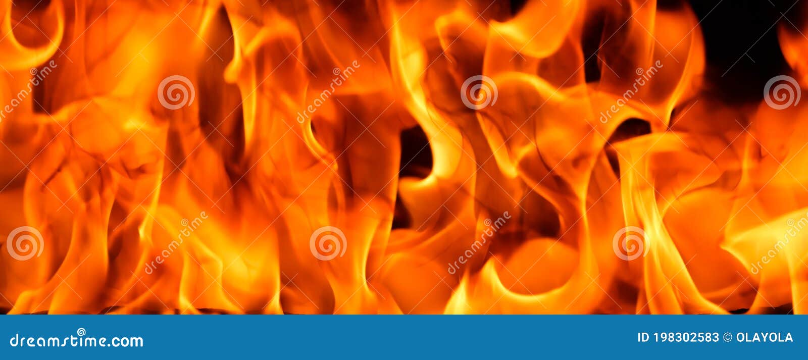 Red Blaze Fire Flame on a Black Background Stock Image - Image of ...