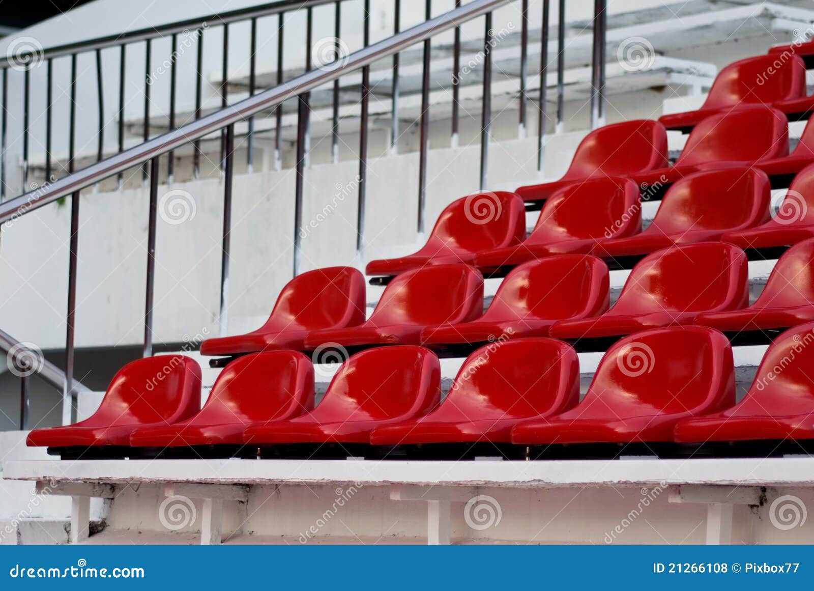 Red bleachers stock photo. Image of background, thailand - 21266108