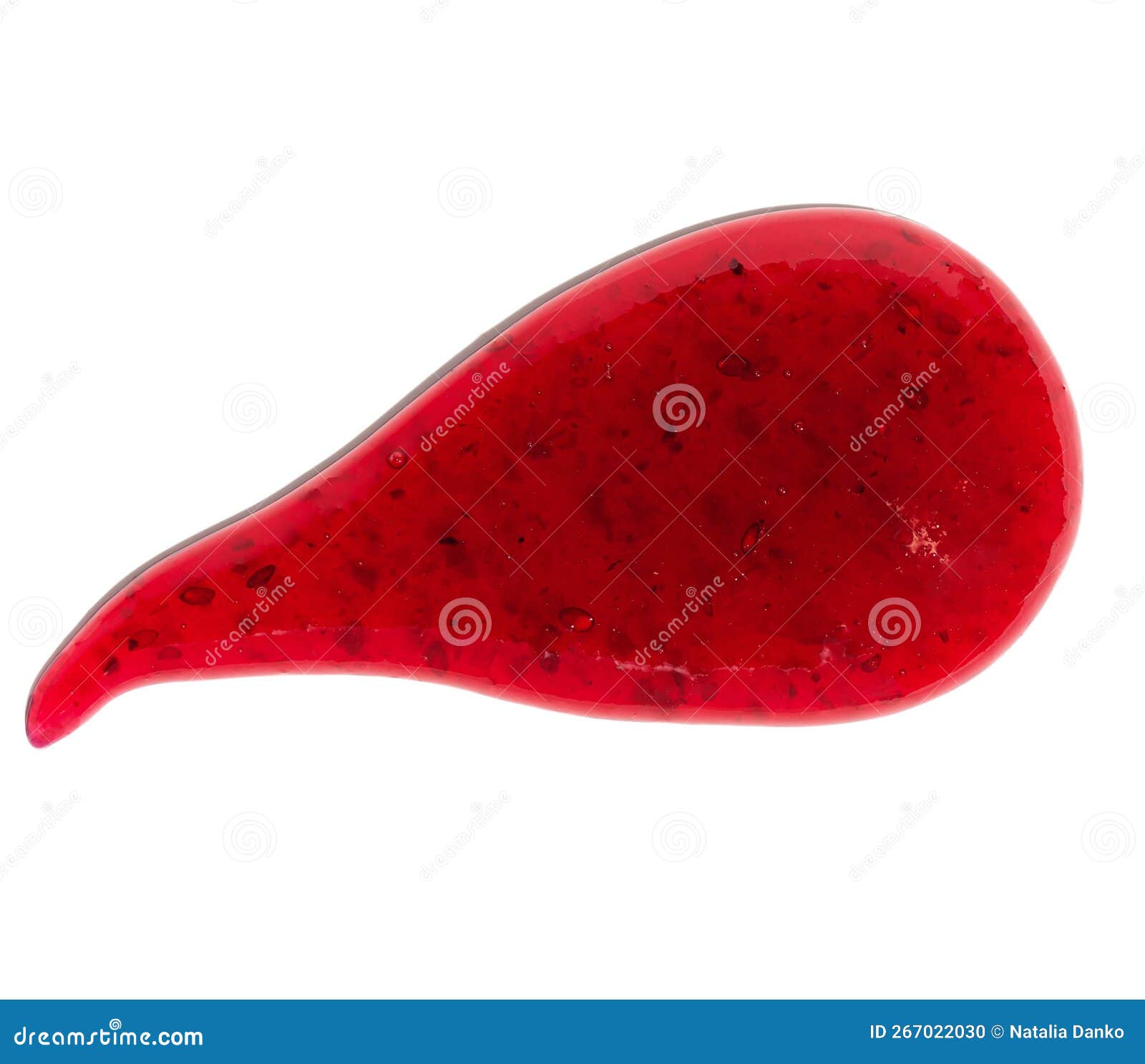 Red Blob of Blueberry Jam Isolated on White Background Stock Photo ...