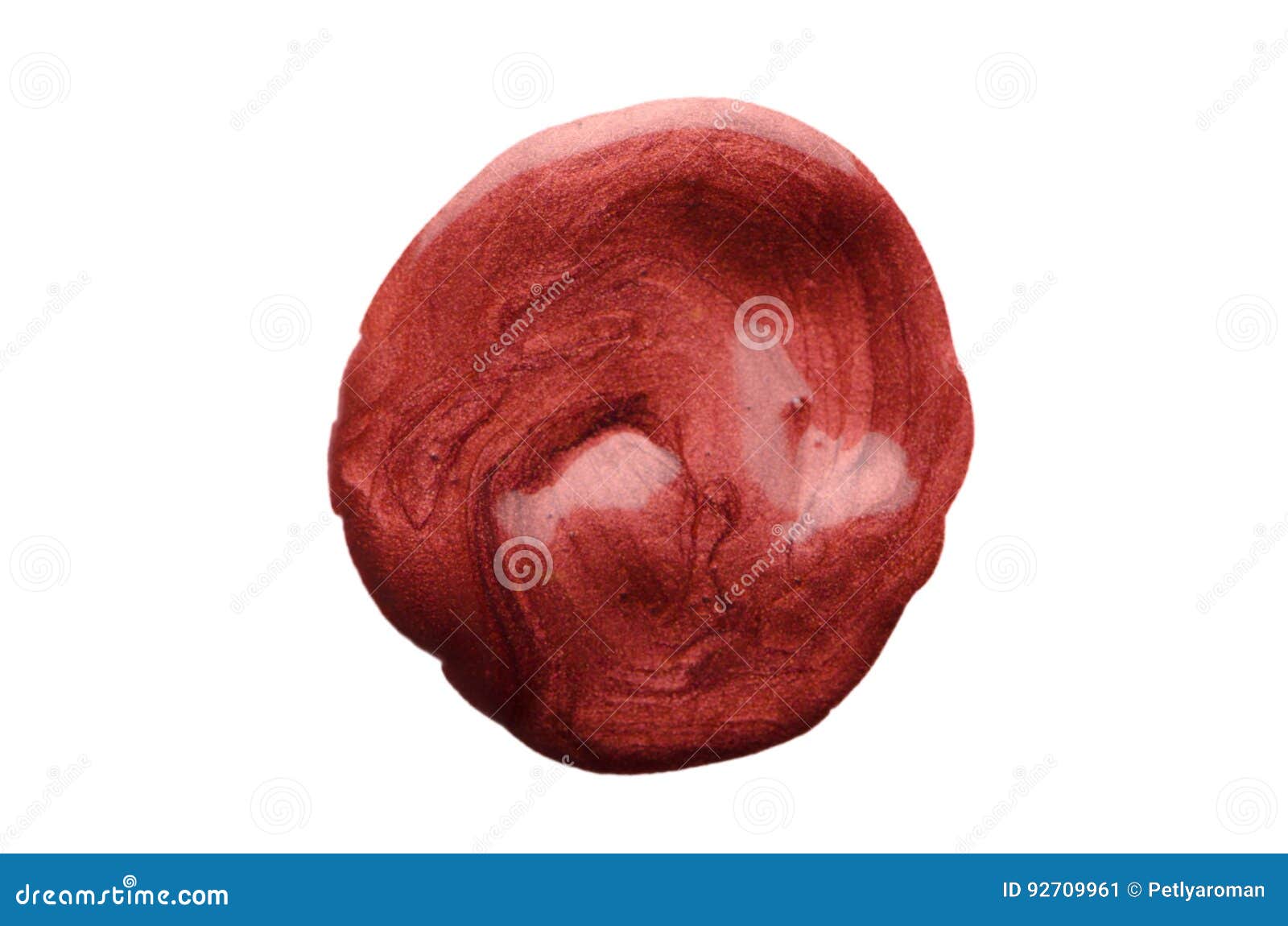 Red Blob Metallic on White Background Stock Illustration - Illustration ...