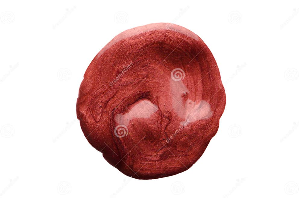 Red Blob Metallic on White Background Stock Illustration - Illustration ...