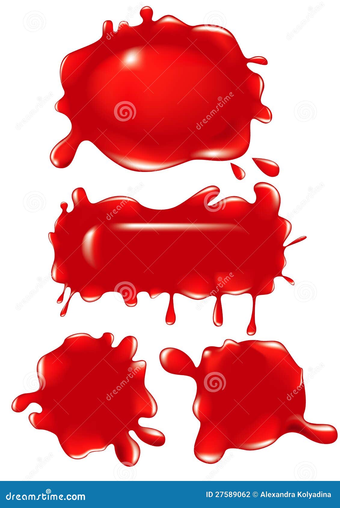 Red Blob set stock vector. Illustration of painted, vector - 27589062