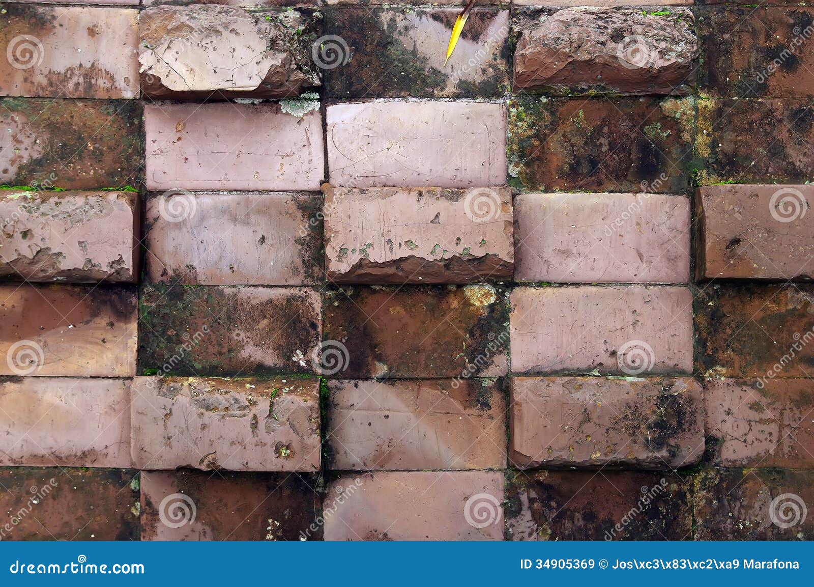 Red Blocks stock image. Image of brickwall, aged, masonry - 34905369