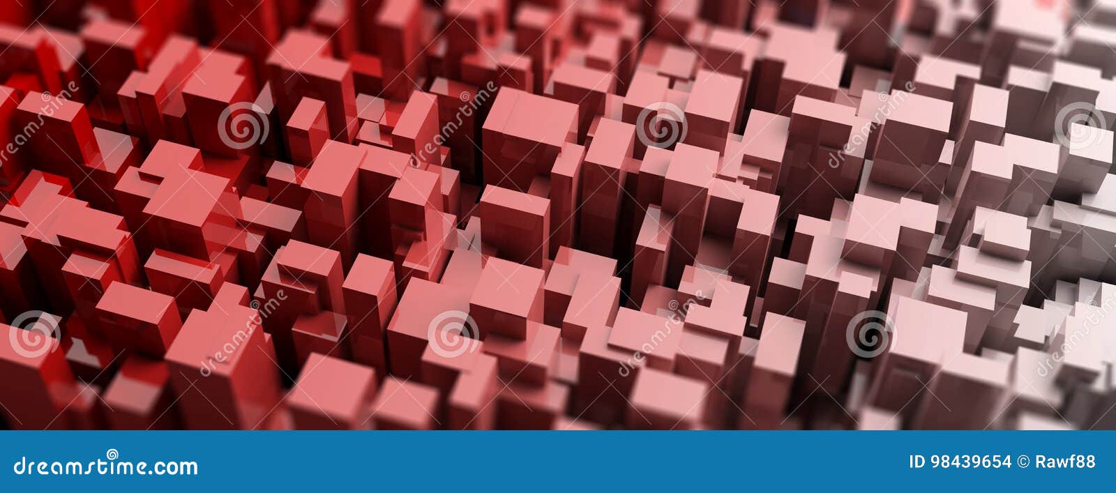 Red Blocks Abstract Background. 3d Illustration Stock Illustration ...