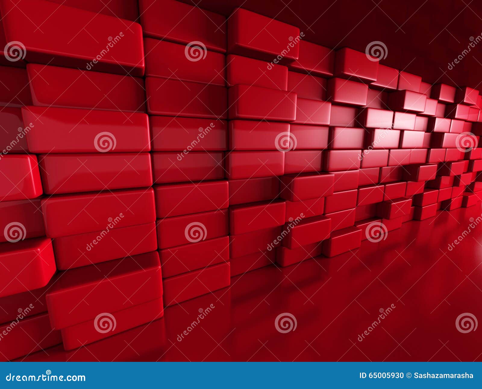 Red Blocks Architecture Design Background Stock Illustration ...