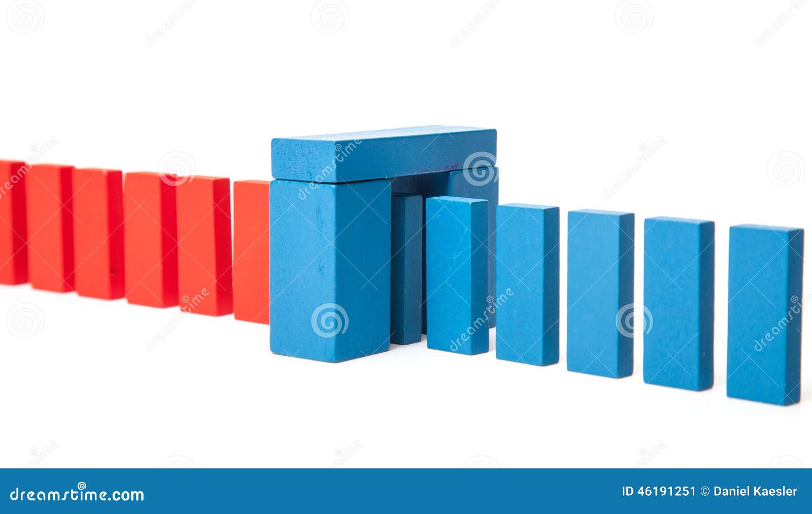 Red Blocks Changing To Blue Stock Image - Image of concept, symbolic ...