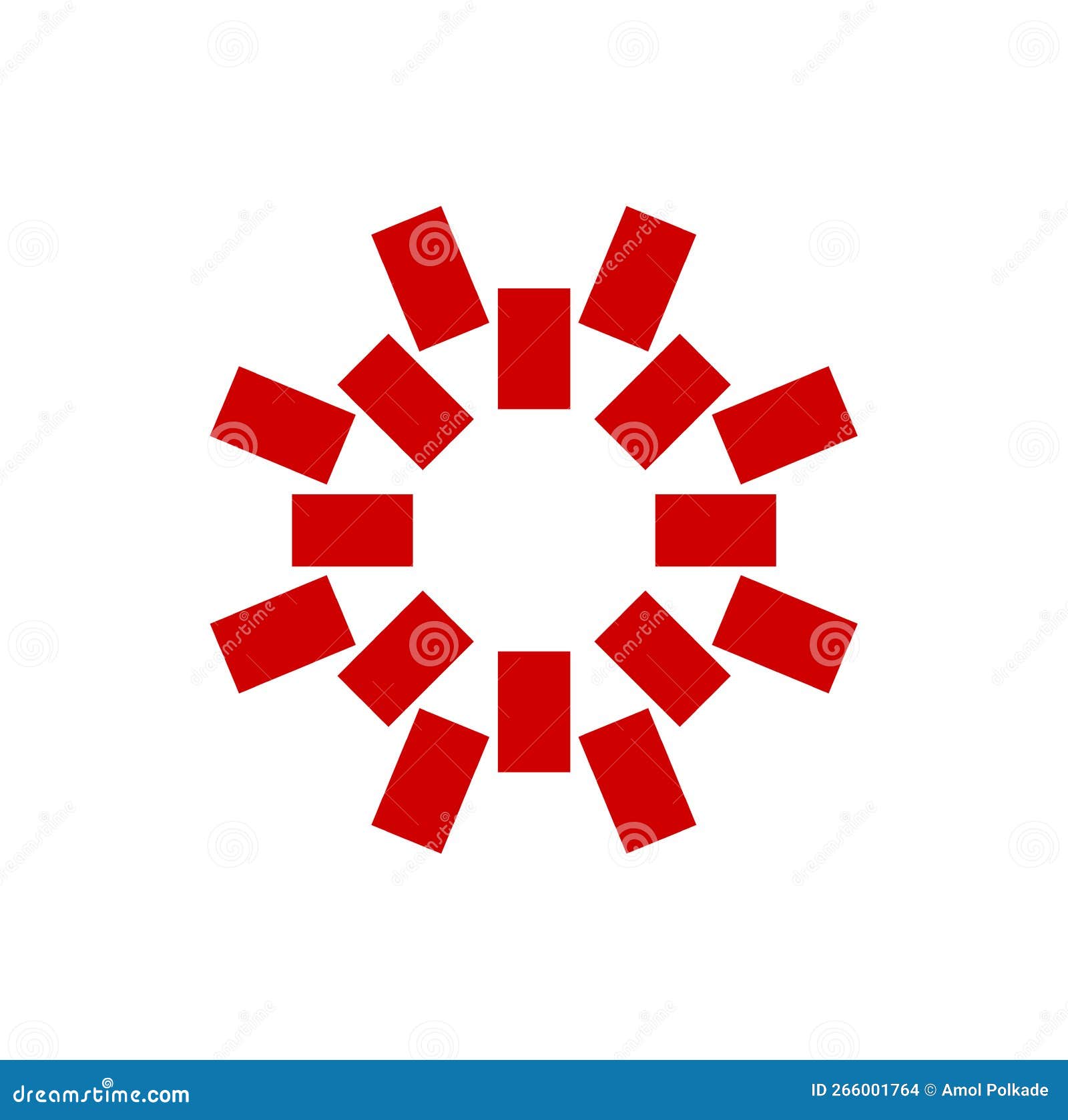 Red Blocks Makes a Circle Icon. Red Bricks Mandala Stock Vector ...