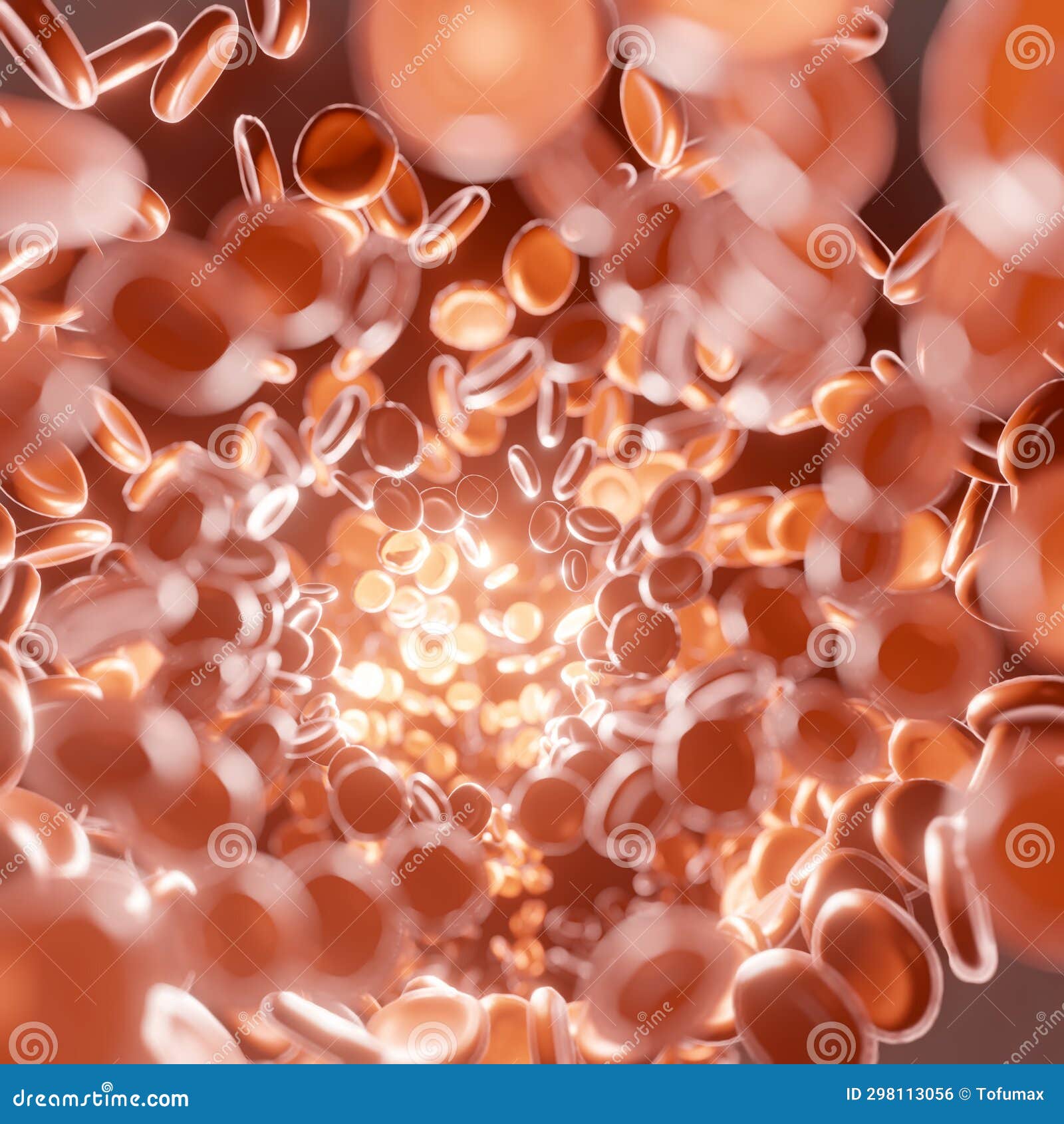 Red blood cell 3D render stock illustration. Illustration of human ...