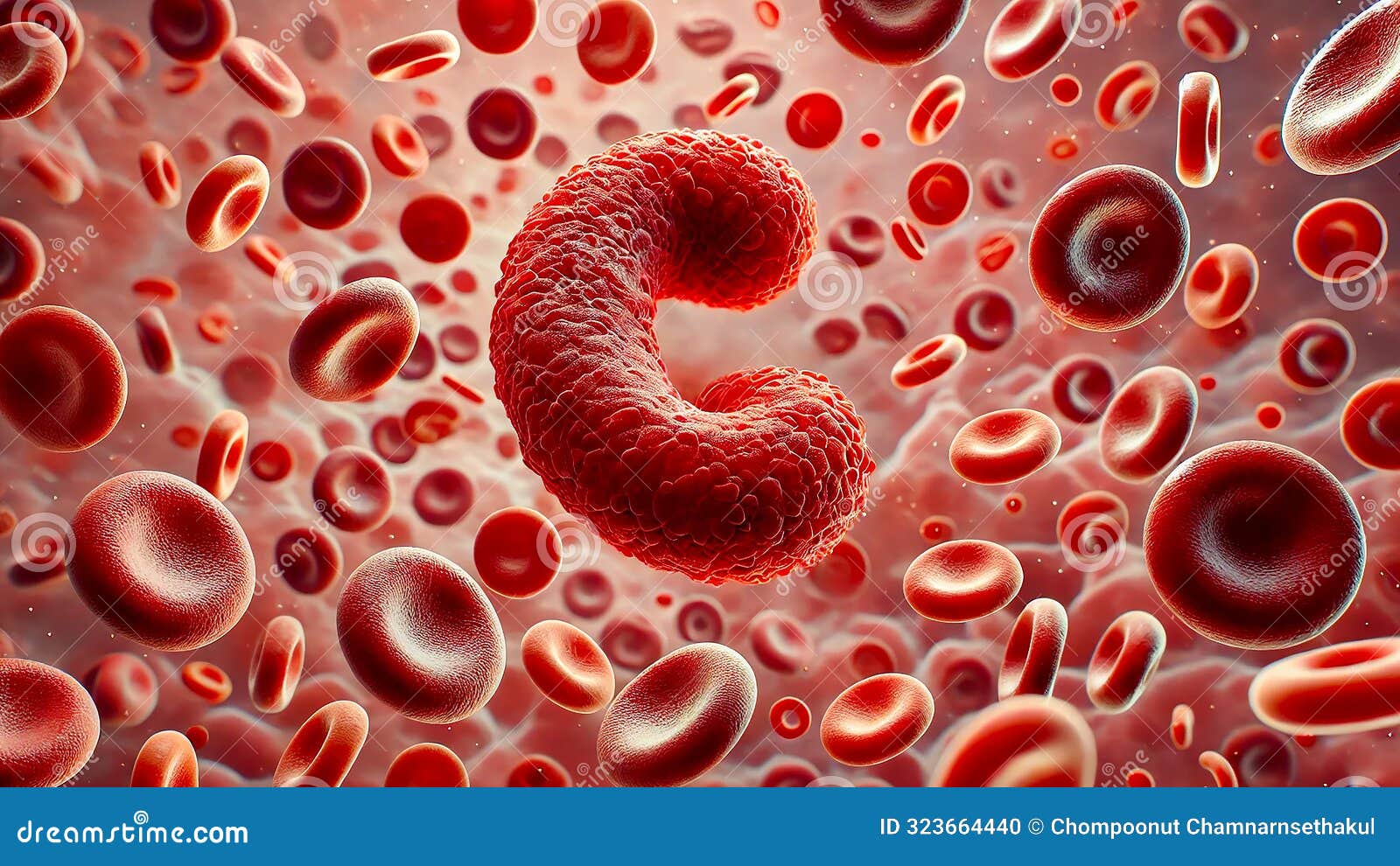 Red Blood Cell Deformity.red Blood Cell With An Irregular Shape, Such ...