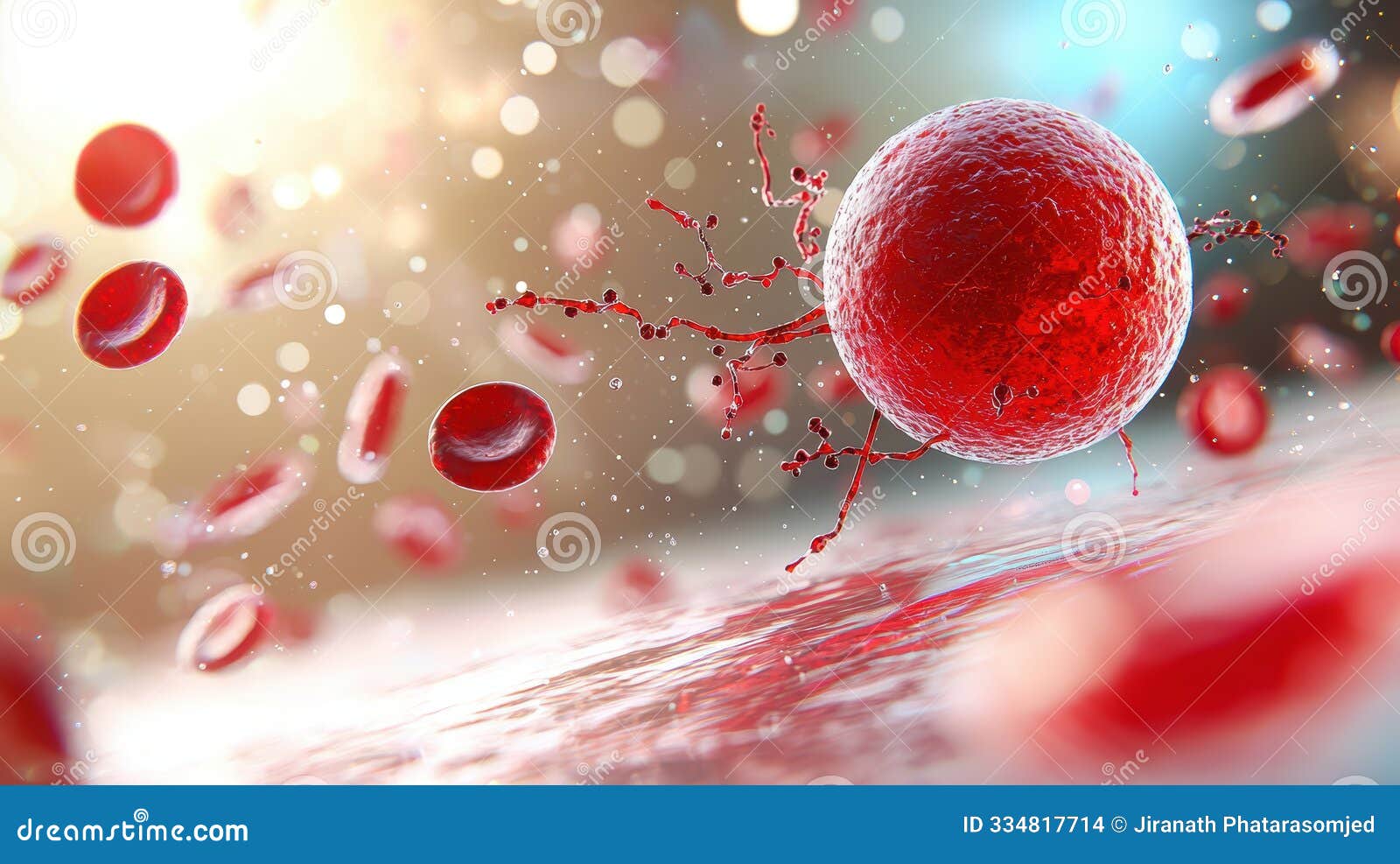 Red Blood Cell Under Microscope Stock Illustration - Illustration of ...