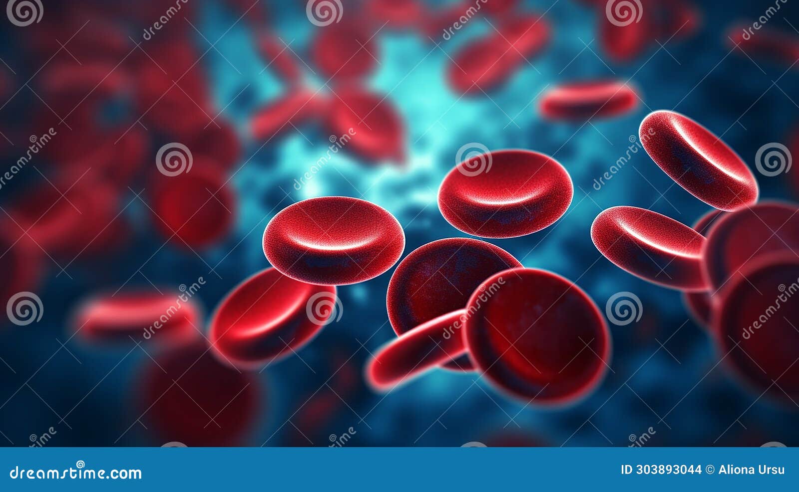 Red Blood Cells on Blurred Background with Copy Space Stock ...