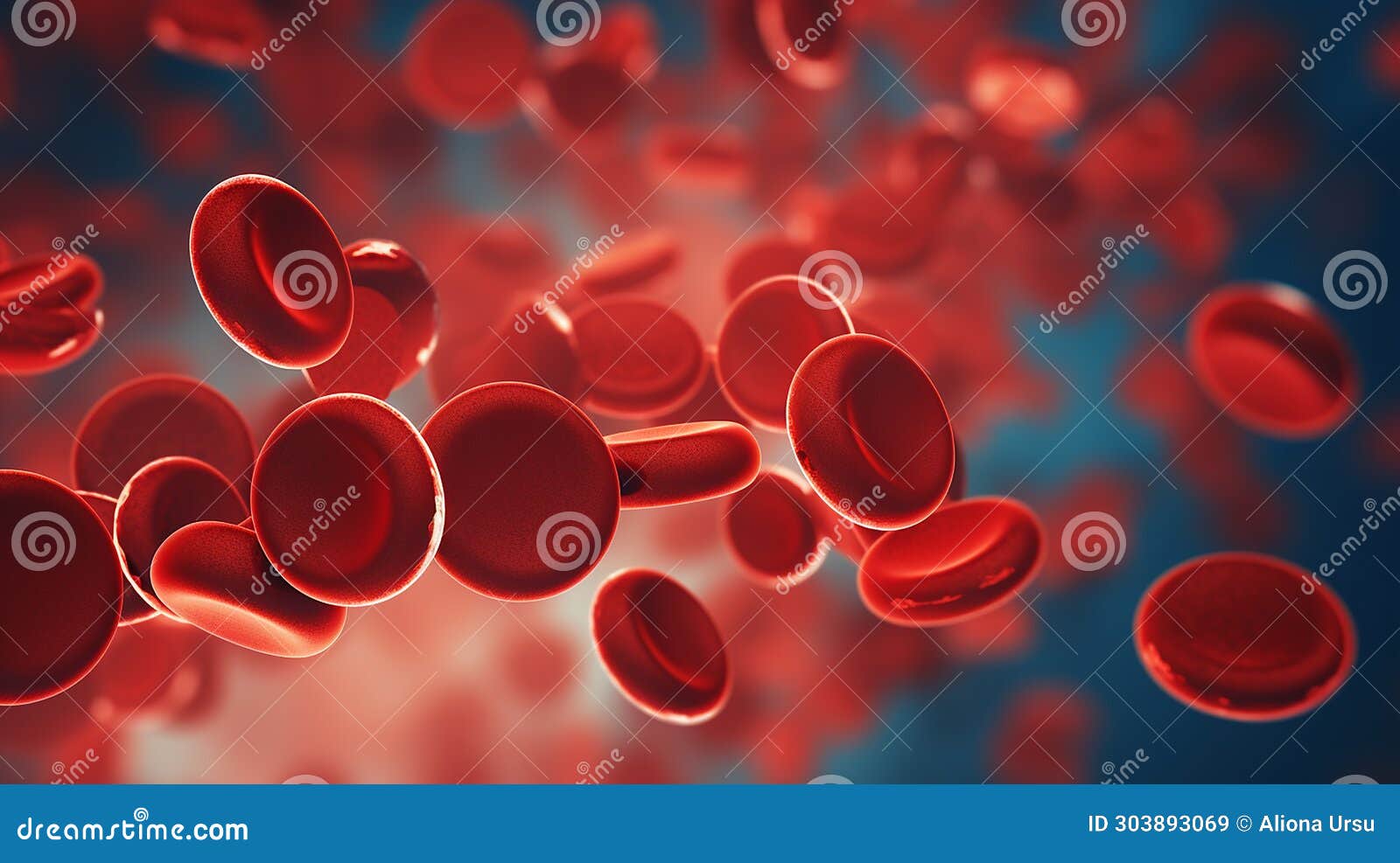 Red Blood Cells on Blurred Background with Copy Space Stock ...