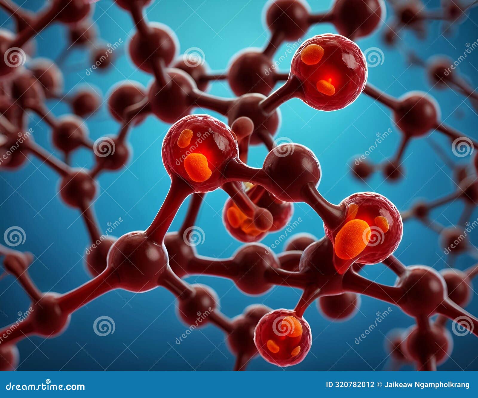 Red Blood Cells, 3D Red Cell Molecules Stock Illustration ...