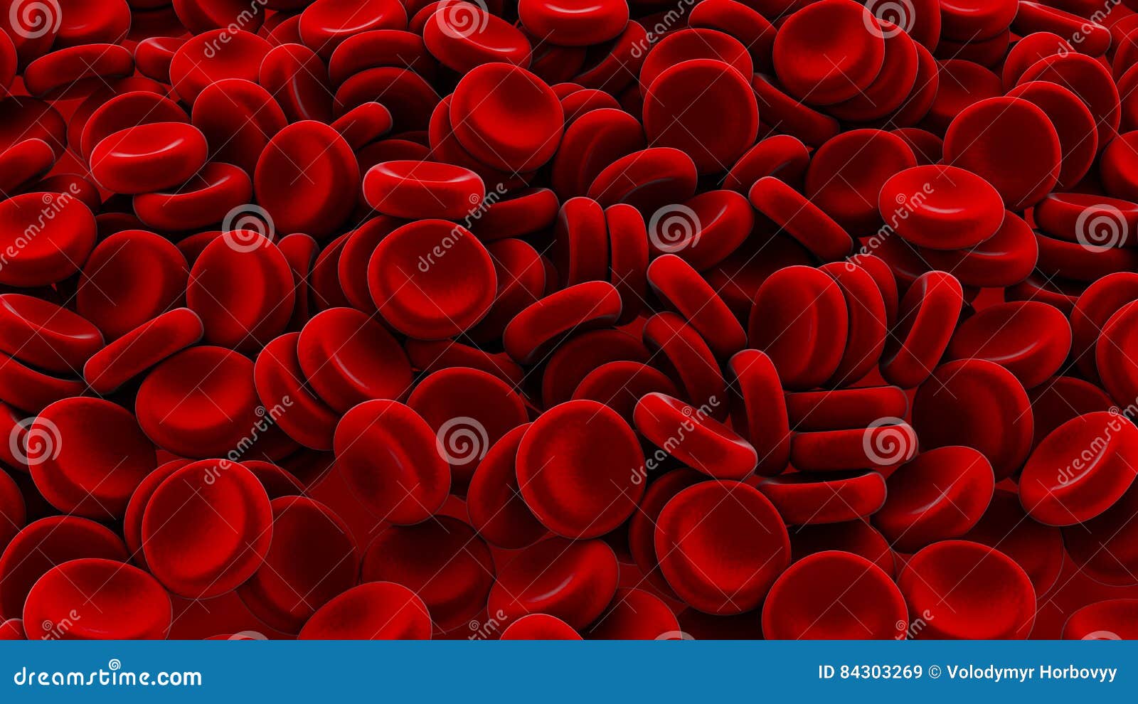 Red blood cells 3D render stock illustration. Illustration of biology ...