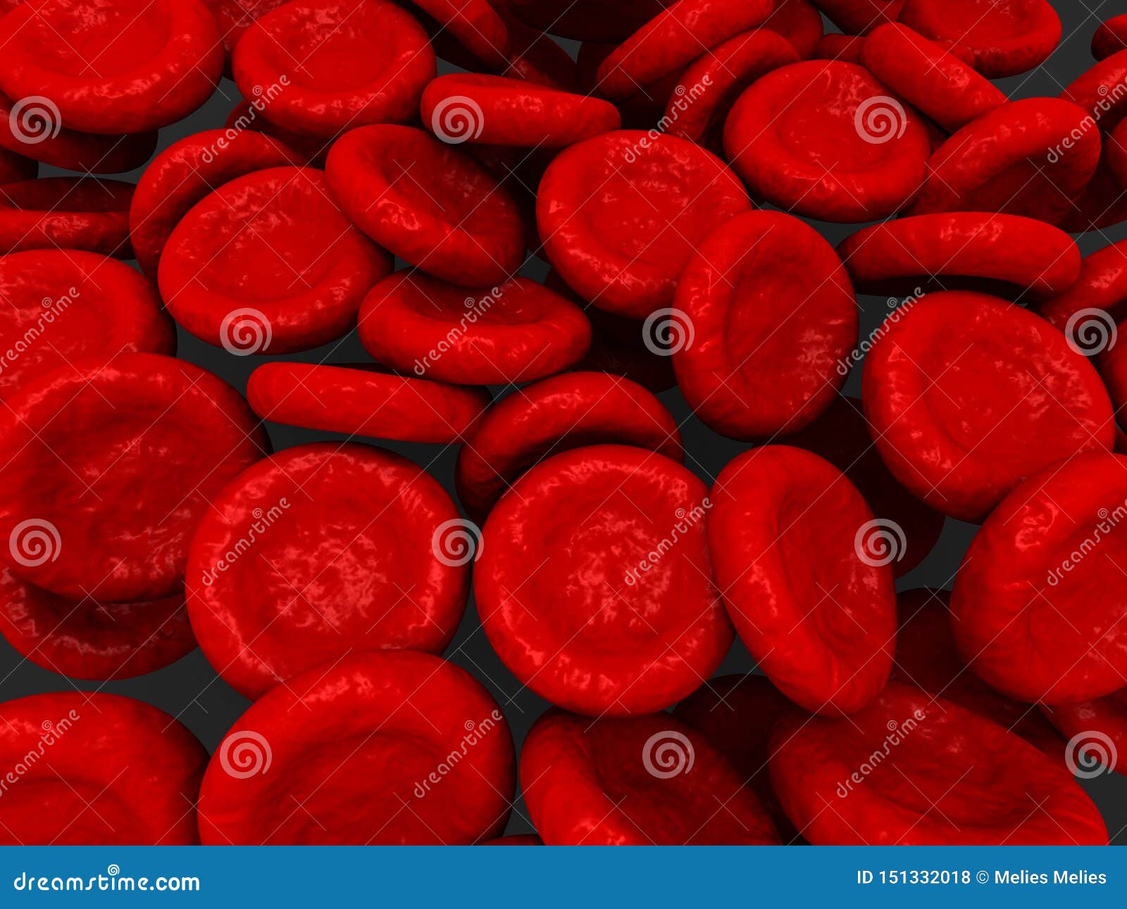 Red Blood Cells 3D Rendering Abstract Background Stock Illustration ...