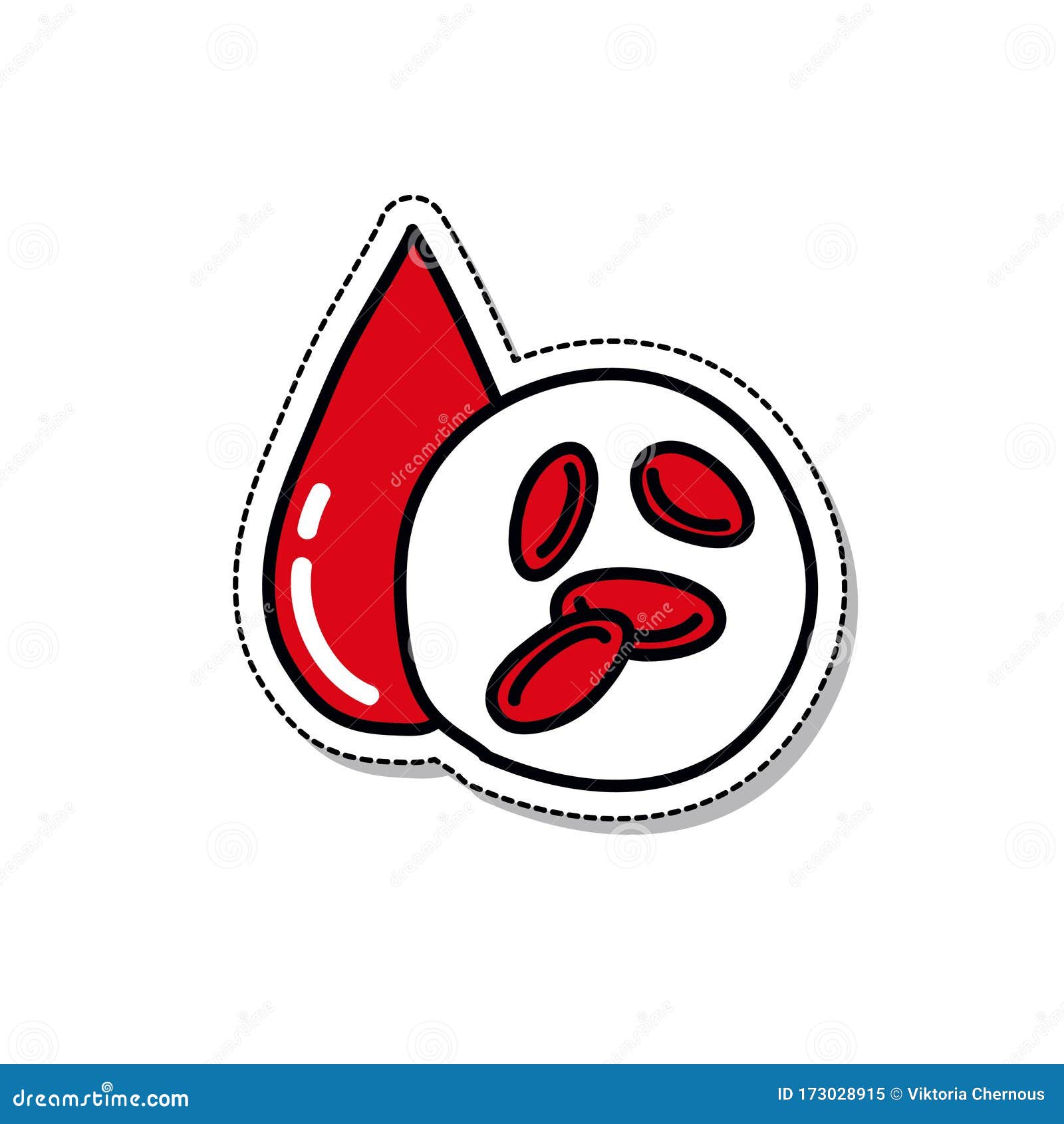 Red Blood Cells Doodle Icon, Vector Illustration Stock Illustration ...