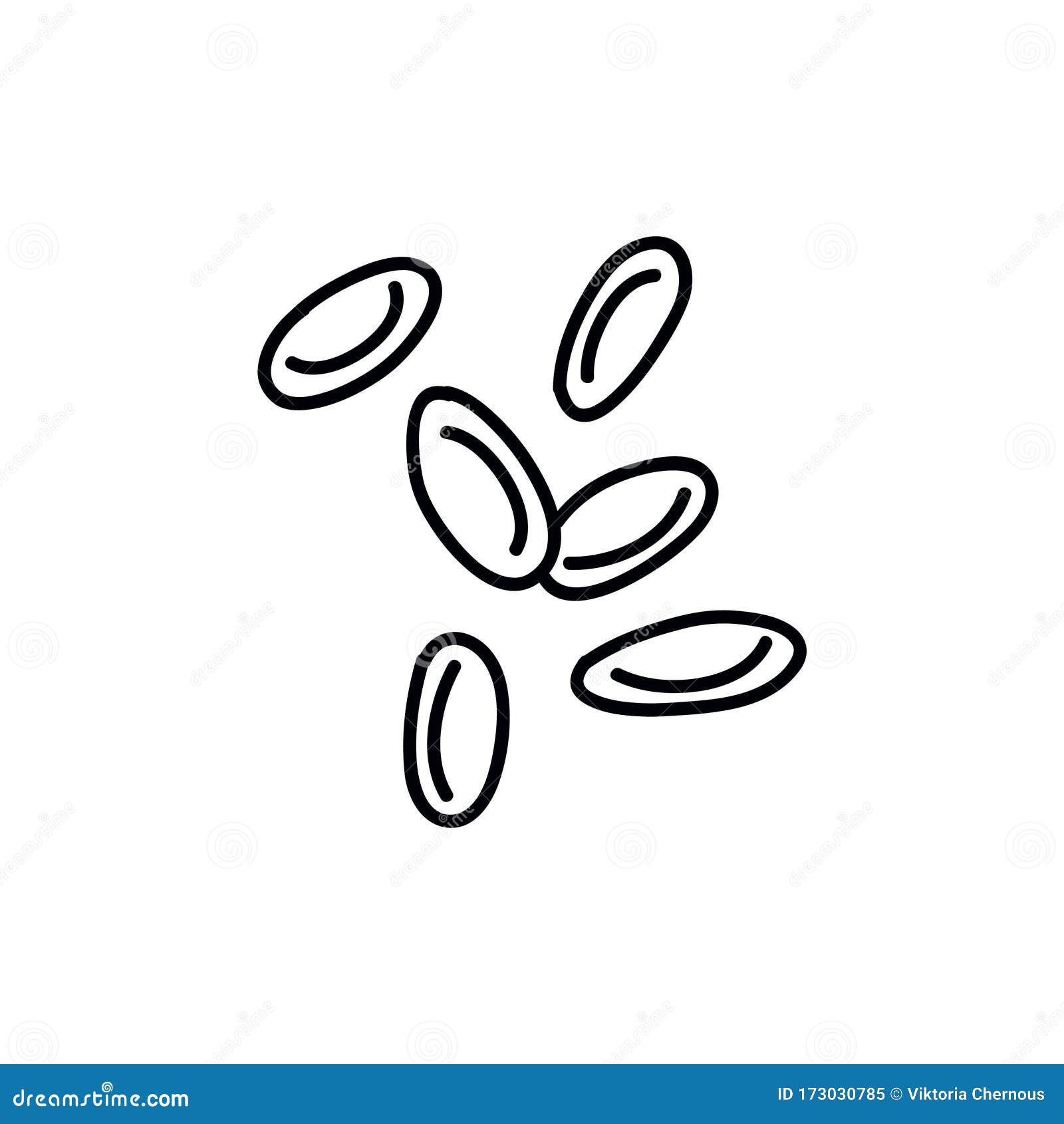 Red Blood Cells Doodle Icon, Vector Illustration Stock Illustration ...