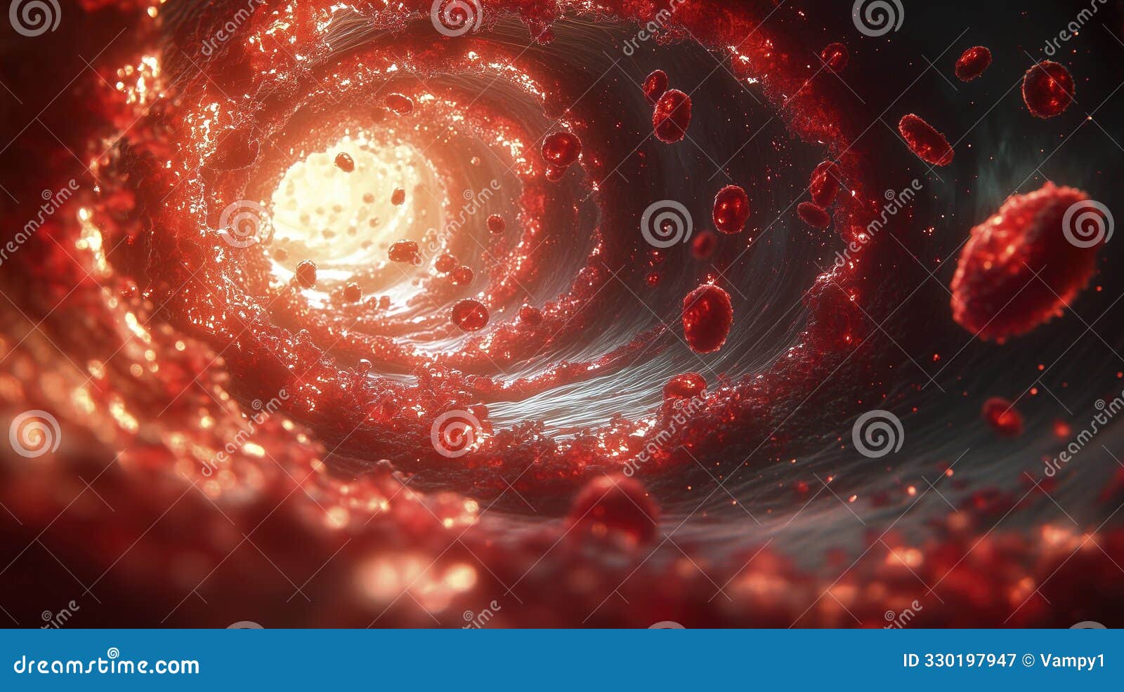 Red Blood Cells, Erythrocyte Cell, Flow of Red Blood Cells Inside a ...