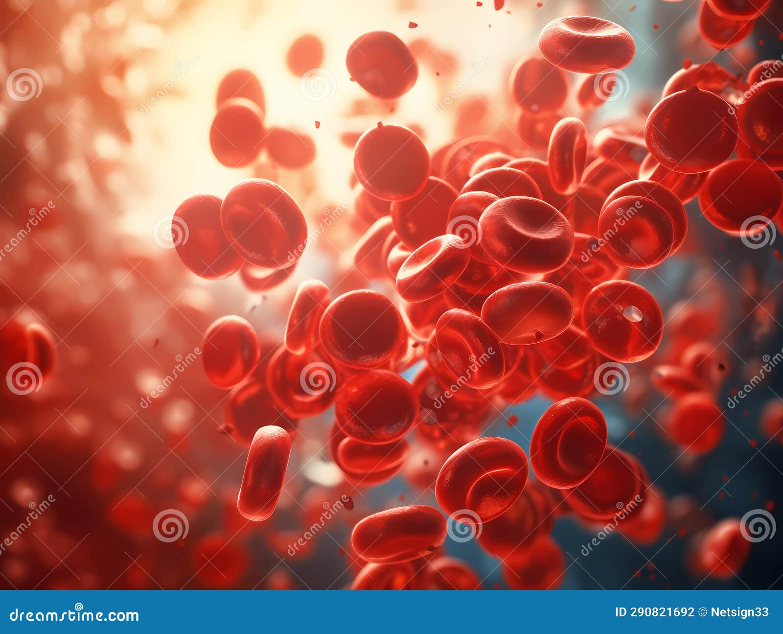 Red Blood Cells Floating in the Air Stock Illustration - Illustration ...