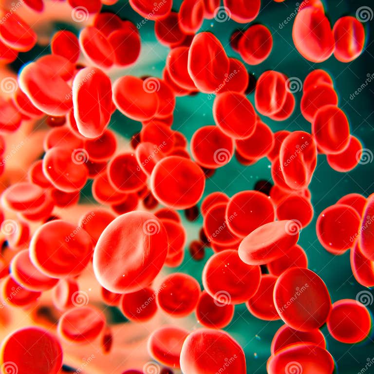 Red Blood Cells Floating in Plasma Stock Illustration - Illustration of ...
