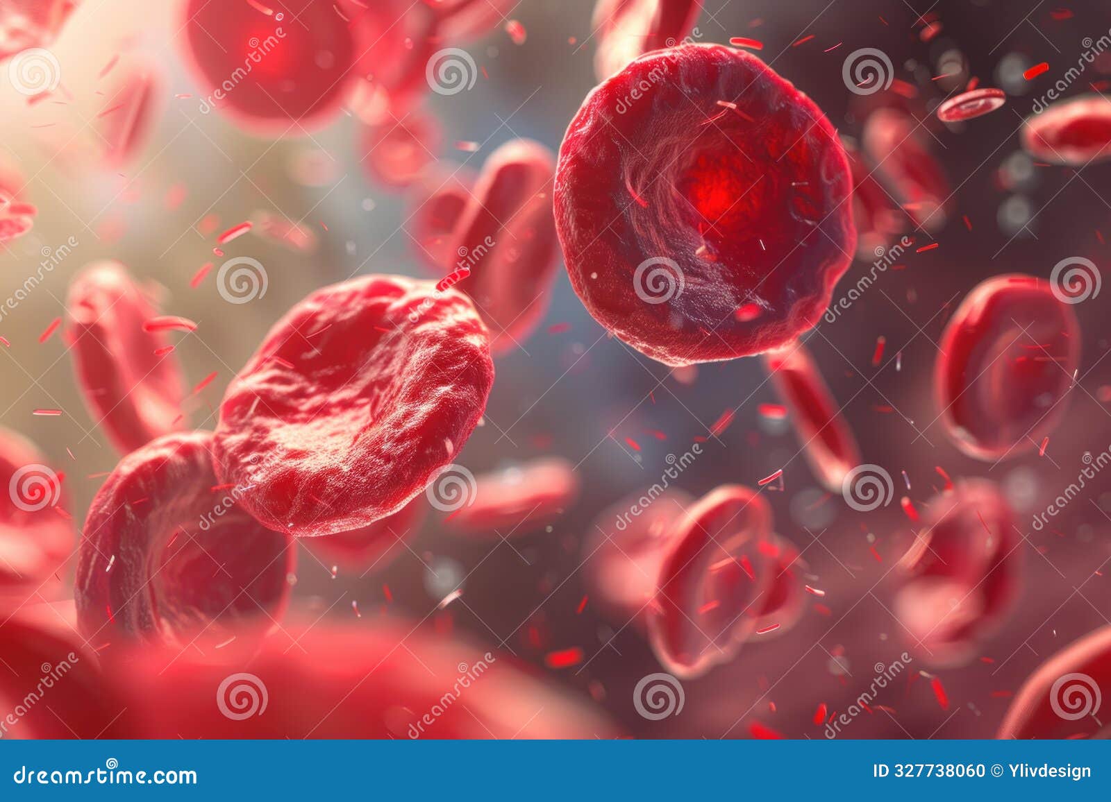 Red Blood Cells Flowing through the Bloodstream Stock Illustration ...